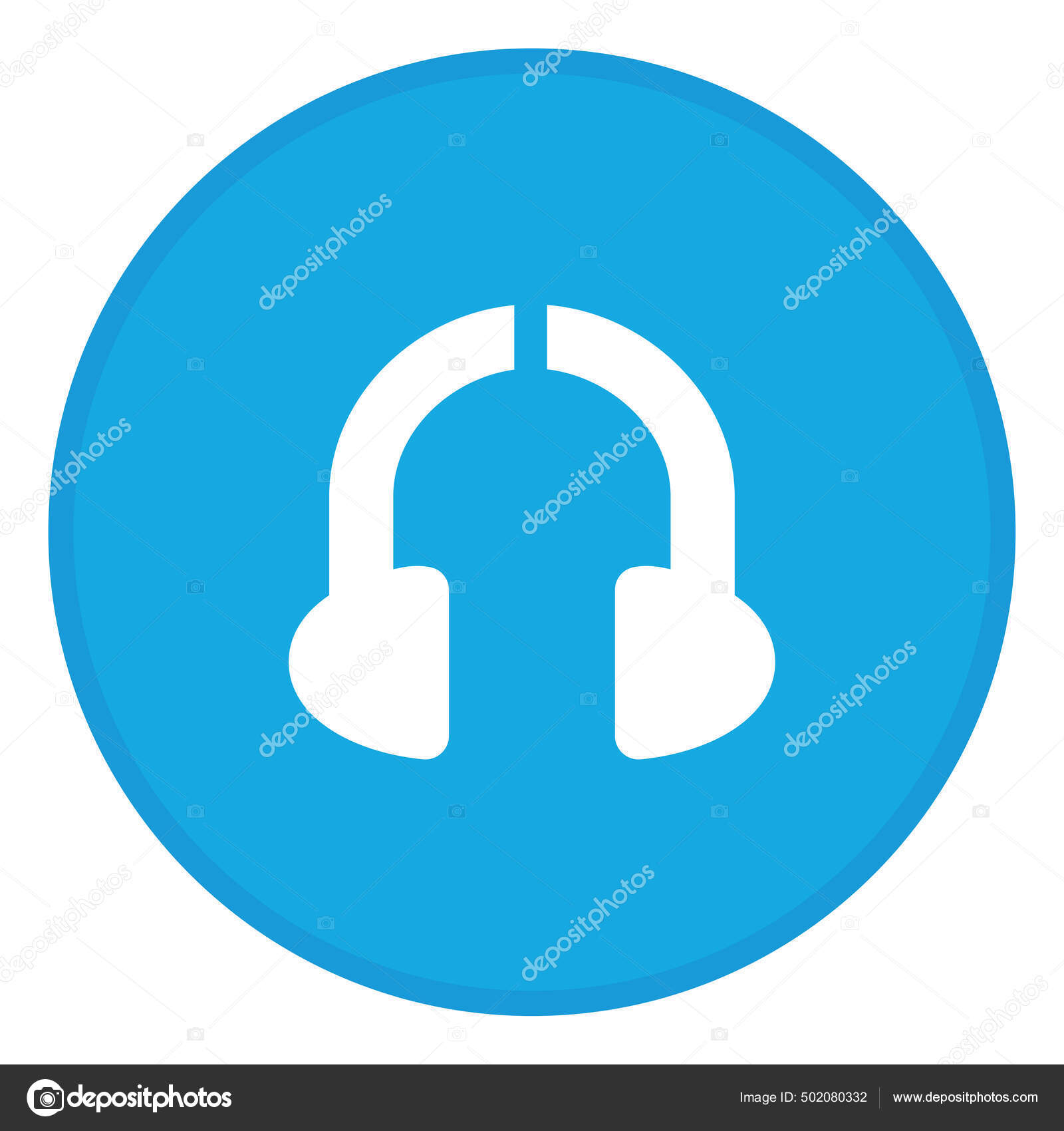 White Earphones Illustration Vector White Background Stock Vector by ...