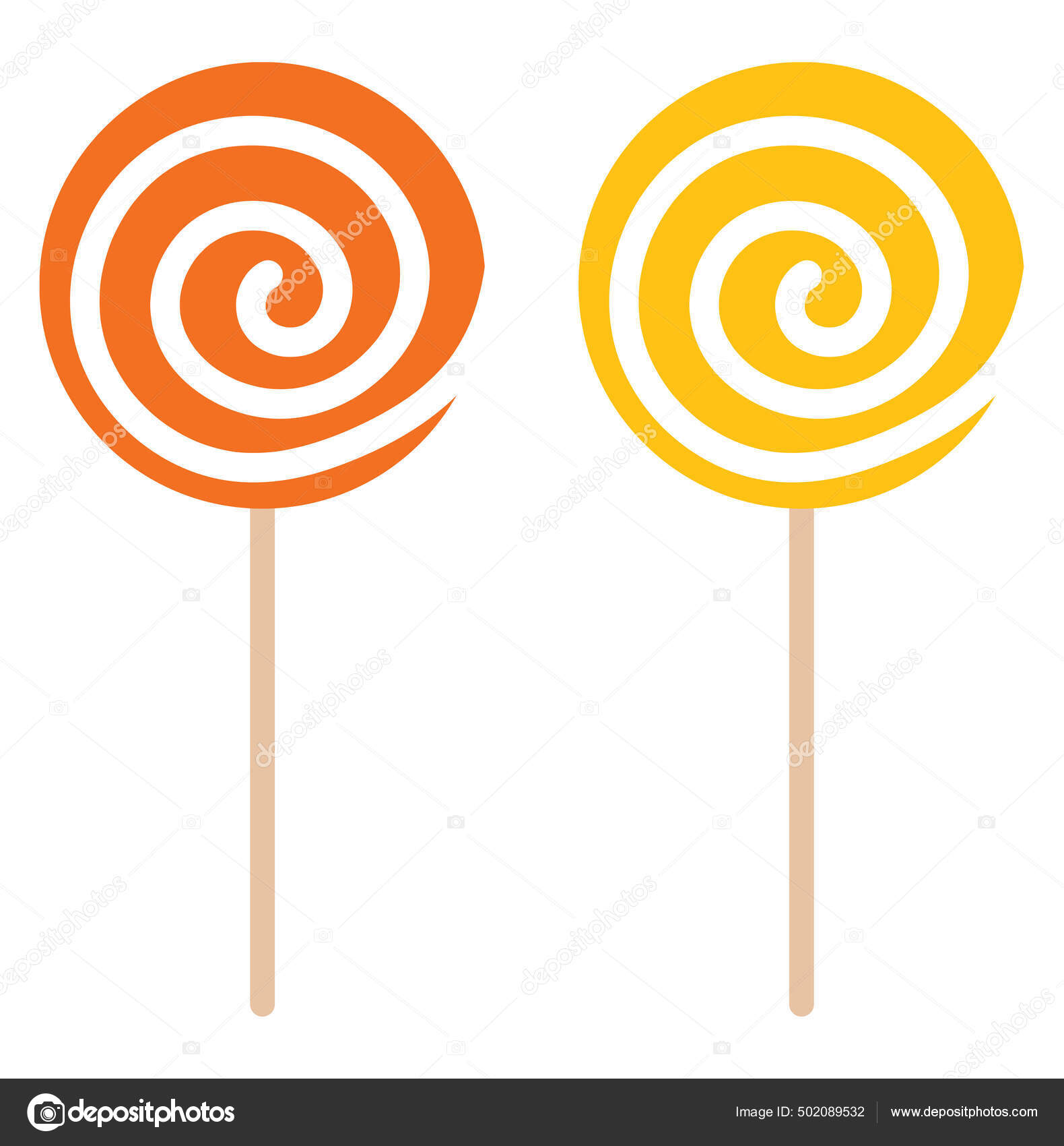Two Lolipops Illustration Vector White Background Stock Vector by ...