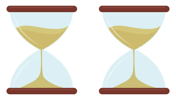 Empty Hourglass Illustration Vector White Background Stock Vector by ...
