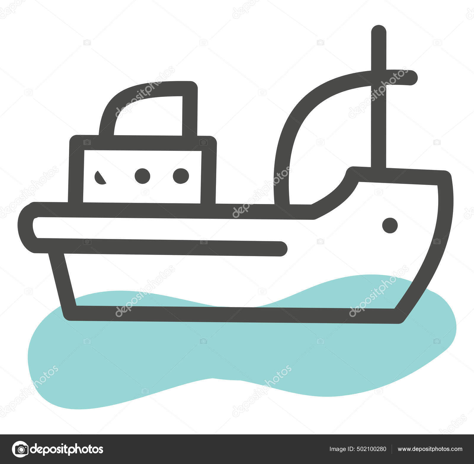 White Boat Illustration Vector White Background Stock Vector by ...