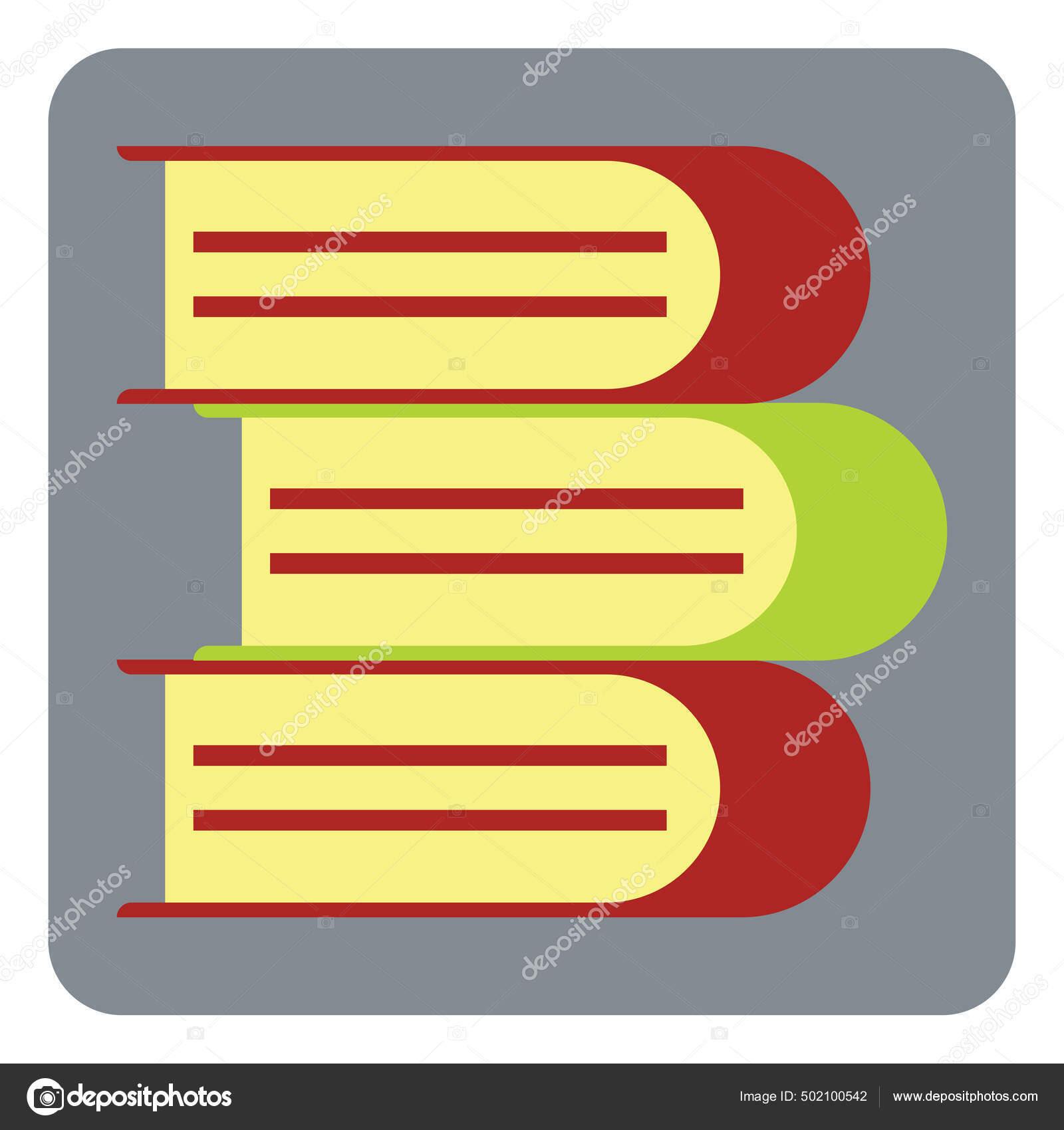 Three Books Illustration Vector White Background Stock Vector by ...