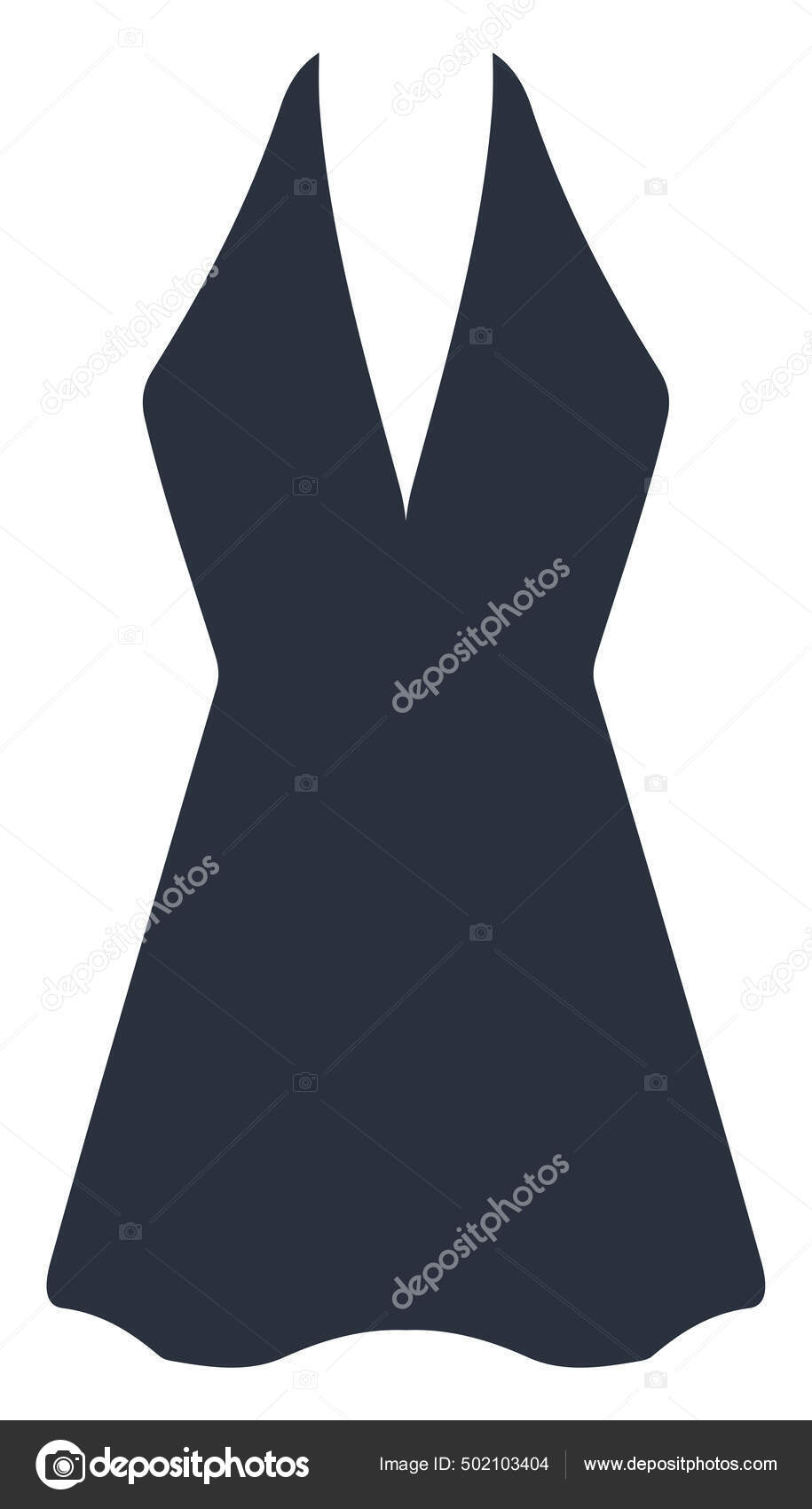 Halter Dress Illustration Vector White Background Stock Vector by ...
