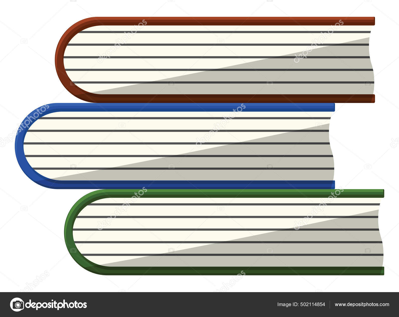 Three Books Illustration Vector White Background Stock Vector by ...