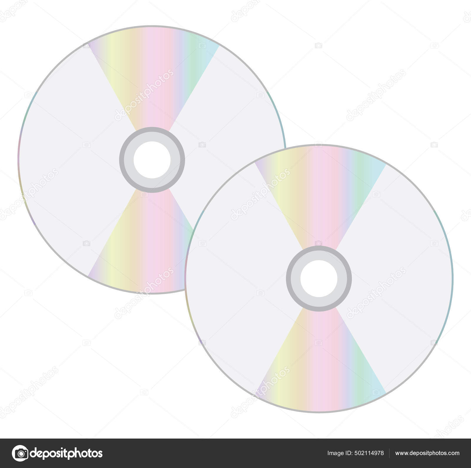 Two Discs Illustration Vector White Background Stock Vector by ...