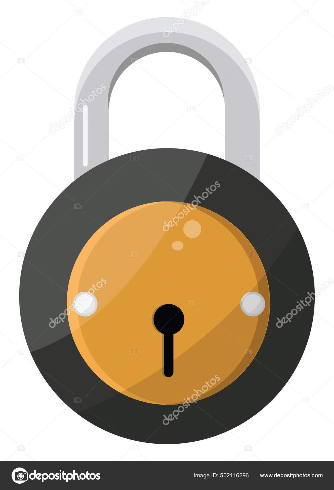 Circular Lock Illustration Vector White Background Stock Vector by ...