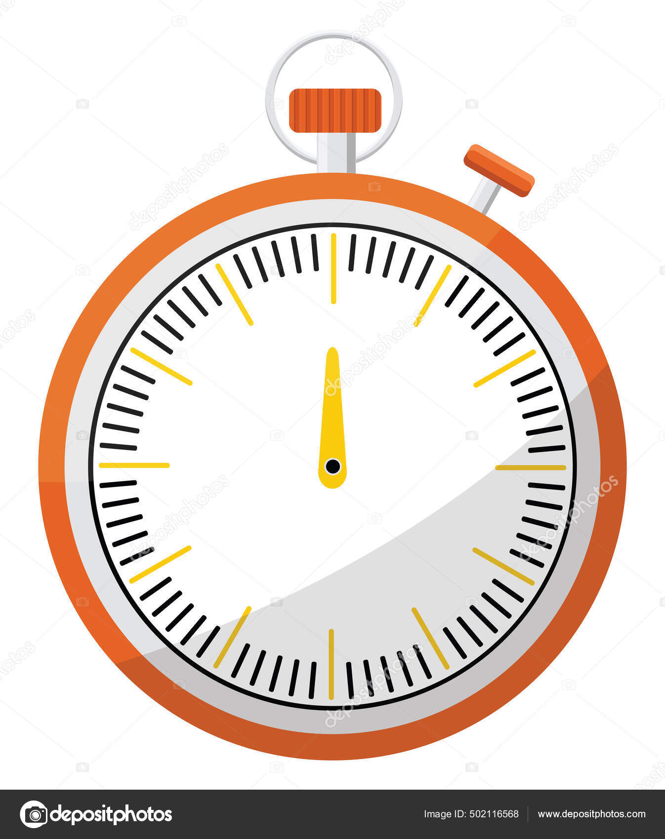 Red Stopwatch Illustration Vector White Background Stock Vector by ...