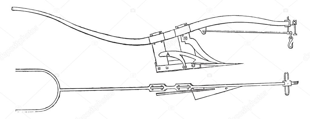 Subsoiler plow Smith, vintage engraving. Stock Vector by ©Morphart 90296112