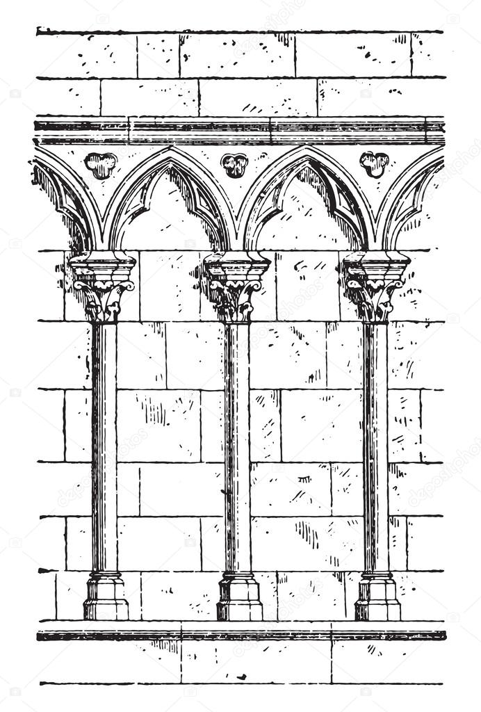 Arcade Architecture Drawing