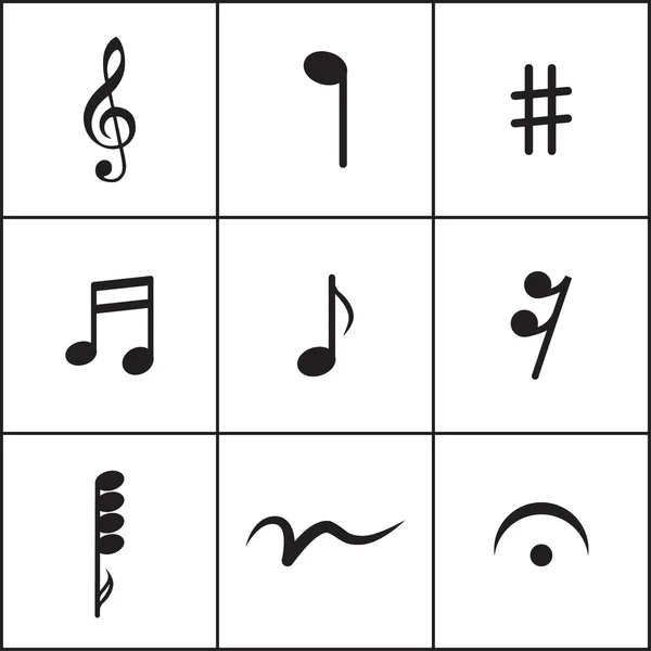 Icon set of musical notes. vector illustration Stock Vector Image by ...
