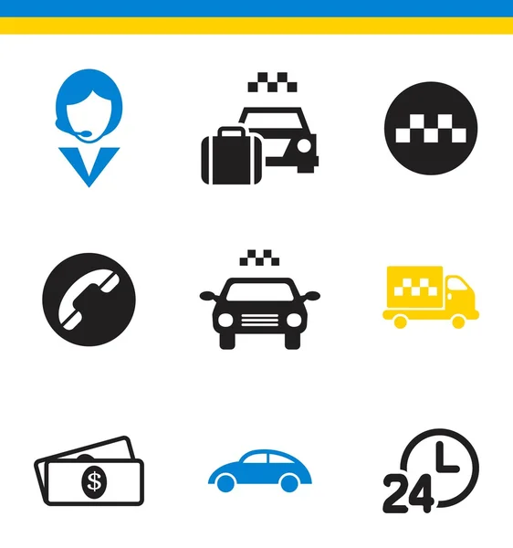 Taxi, car, cab icons ⬇ Vector Image by © marina_ua | Vector Stock 56897905