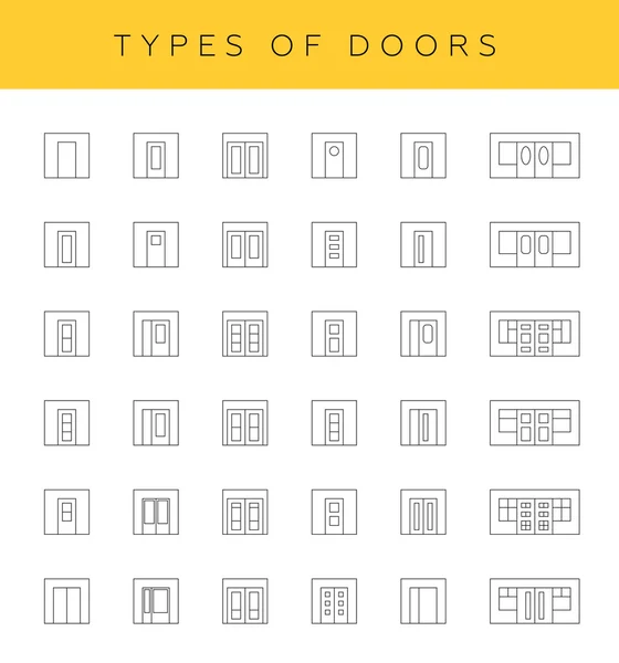 Different types of door Vector Art Stock Images | Depositphotos