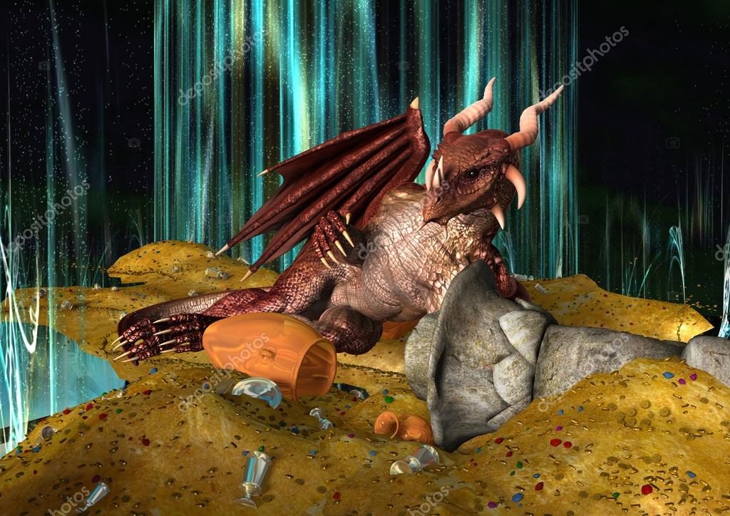 Dragon Guarding Treasure