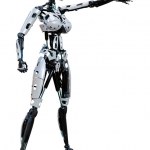 Side View Female Robot Isolated White Background One Series Stock Photo ...