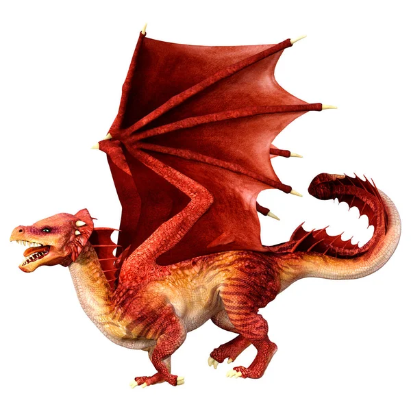 Carácter de dragón rojo Stockfotografier, royaltyfria Carácter de ...