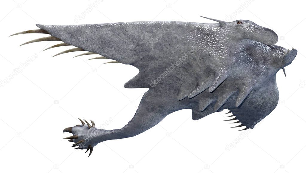 Representaci n 3D de un rayo diablo aislado sobre fondo blanco 2024