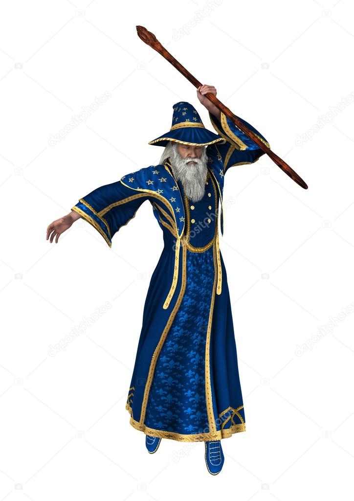 Fantasy Wizard on White Stock Photo by ©PhotosVac 94499890