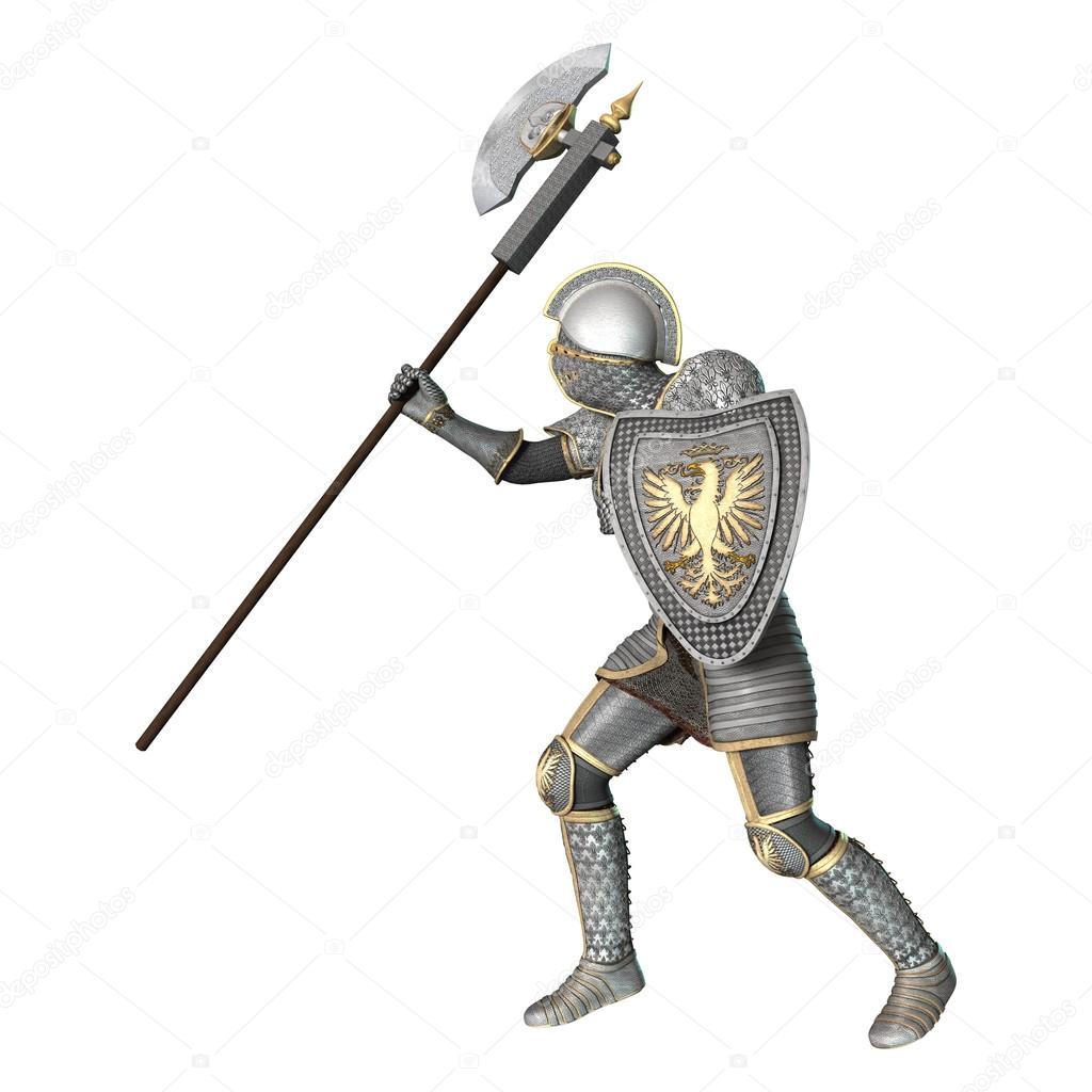 Medieval Knight on White Stock Photo by ©PhotosVac 96272638