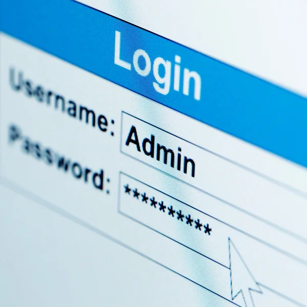Log-in box on computer screen - Stock Image - Everypixel