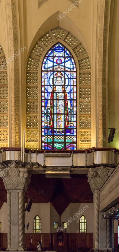 The stained glas windows of St. Mark's Coptic Orthodox Cathedral ...