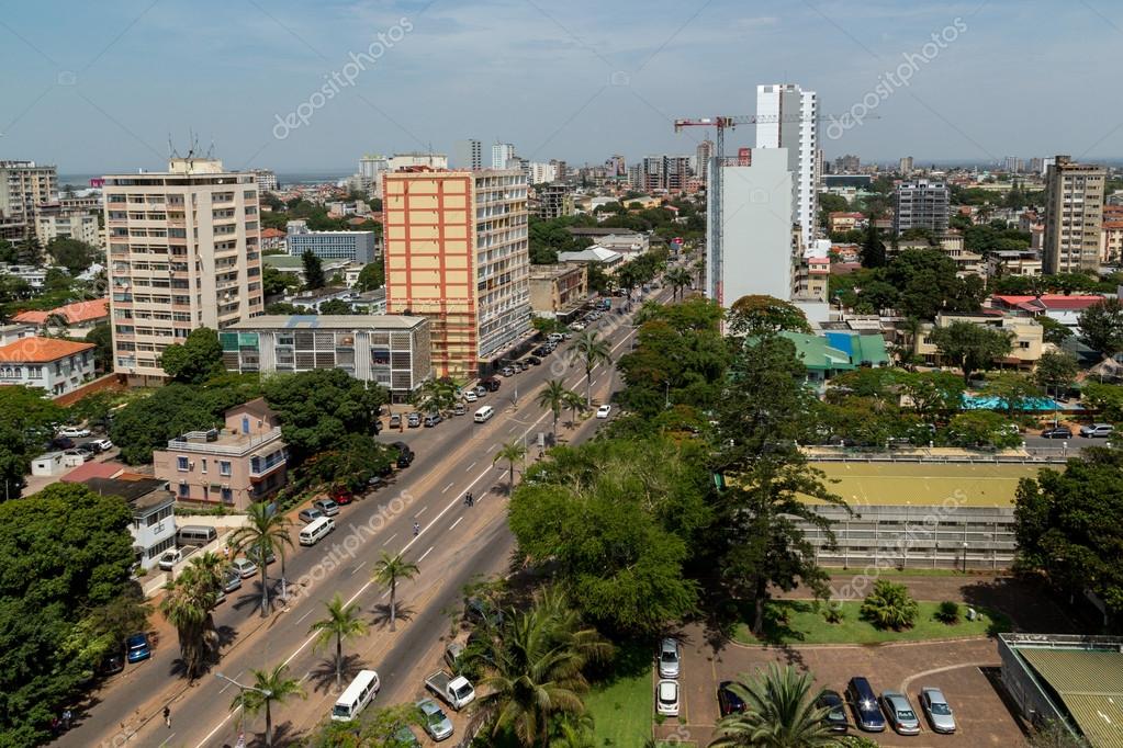 Aerial view of downtown Maputo Stock Photo by ©derejeb 61442957