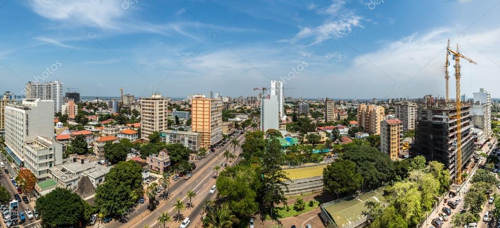 Aerial view of downtown Maputo — Stock Photo © derejeb #61442959