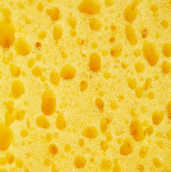 Texture yellow foam rubber, synthetic sponge with large pores, close-up ...