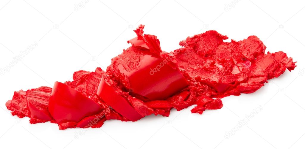 Red crushed lipstick Stock Photo by ©Nik_Merkulov 118452478