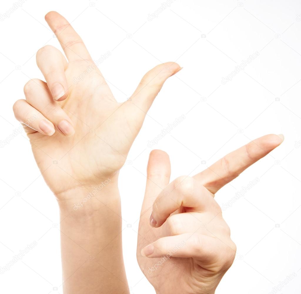 Female hand gesture — Stock Photo © Nik_Merkulov #72812713