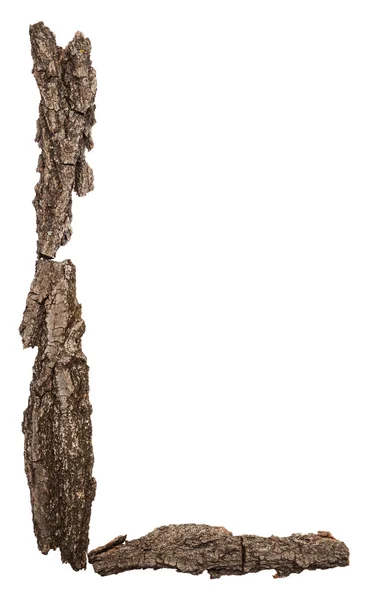 Alphabet from bark tree. Letter V — Stock Photo © Nik_Merkulov #89990750