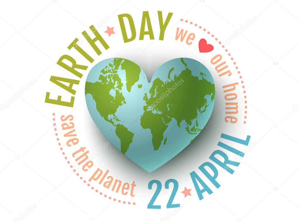 Cartel vintage vectorial para el Día de la Tierra. Día de la Tierra 22 ...