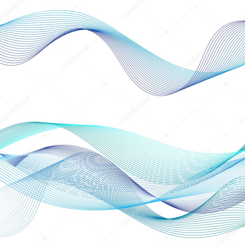 Graphic blue waves Stock Vector by ©tanor 115891646