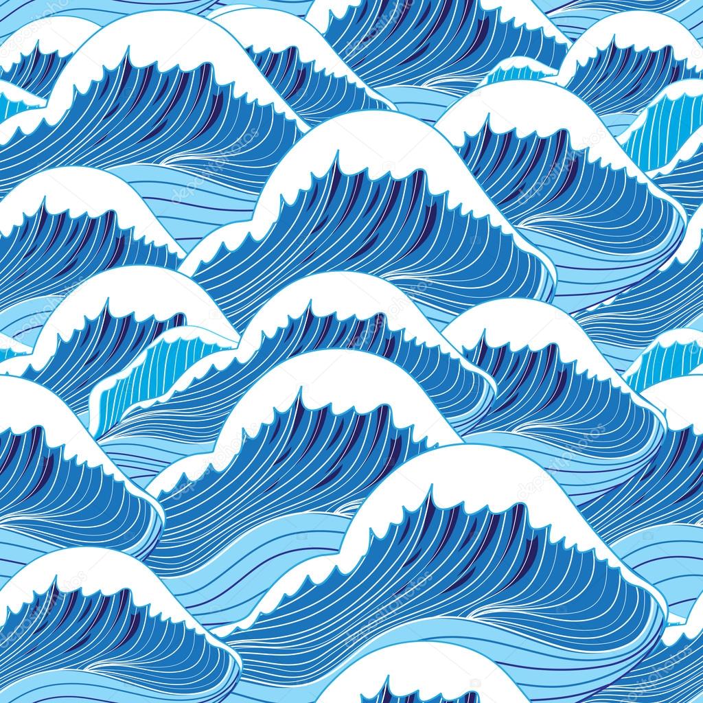 Sea wave pattern Stock Vector by ©tanor 65856903