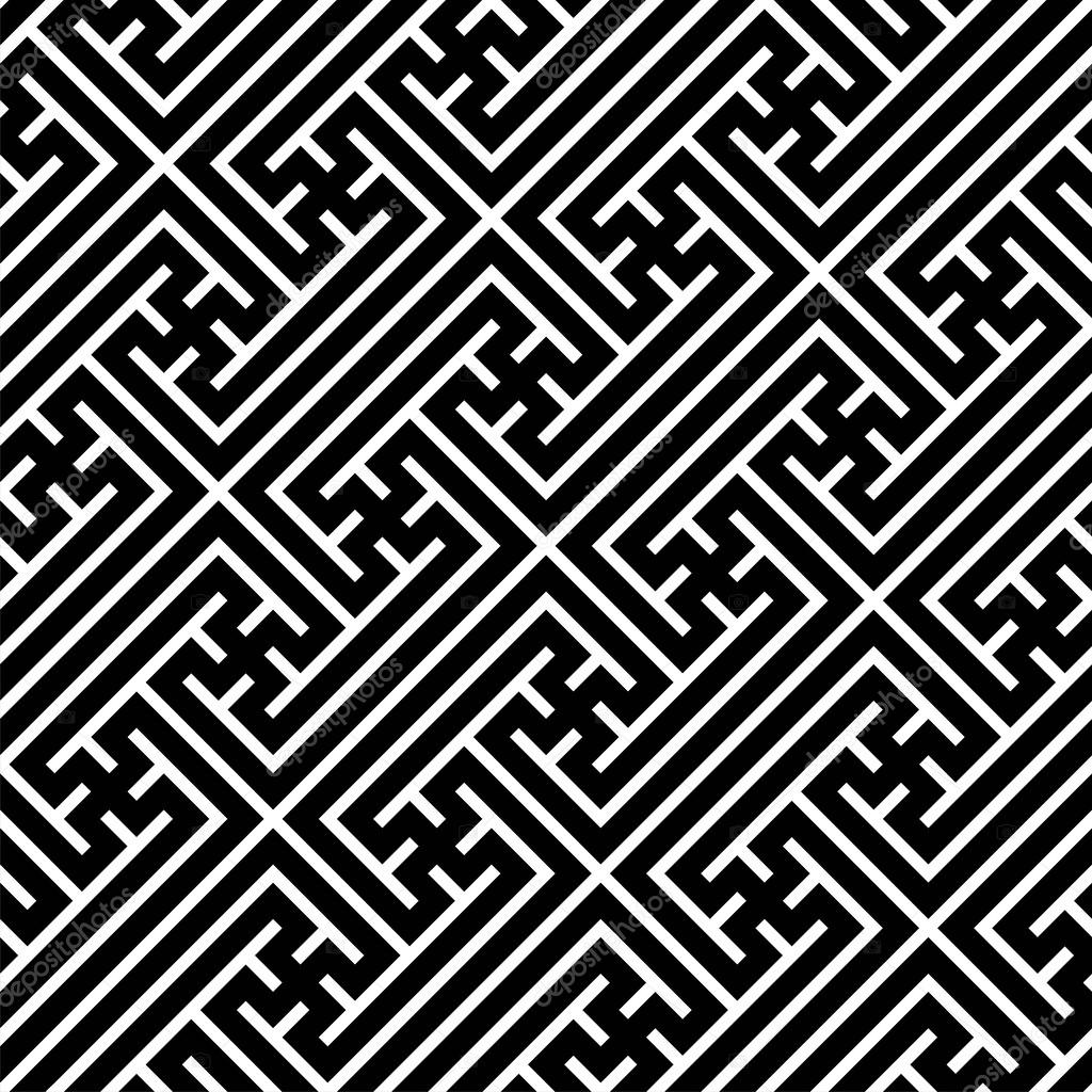 Seamless geometric swastika pattern. Vector — Stock Vector © odes #60459151