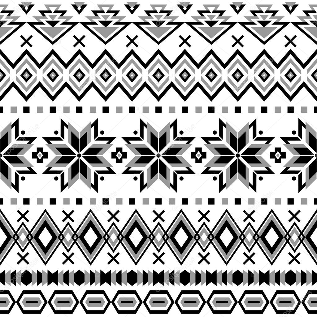 Native American Patterns Black And White