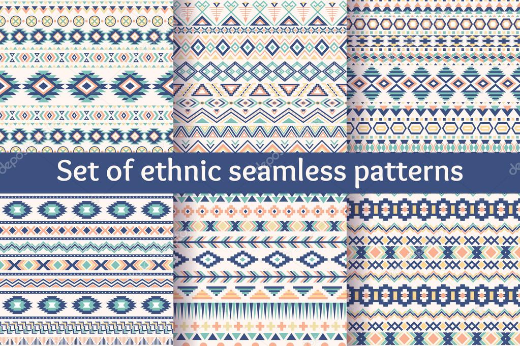 Set of six ethnic seamless patterns. Stock Vector Image by ©Viktory_S ...