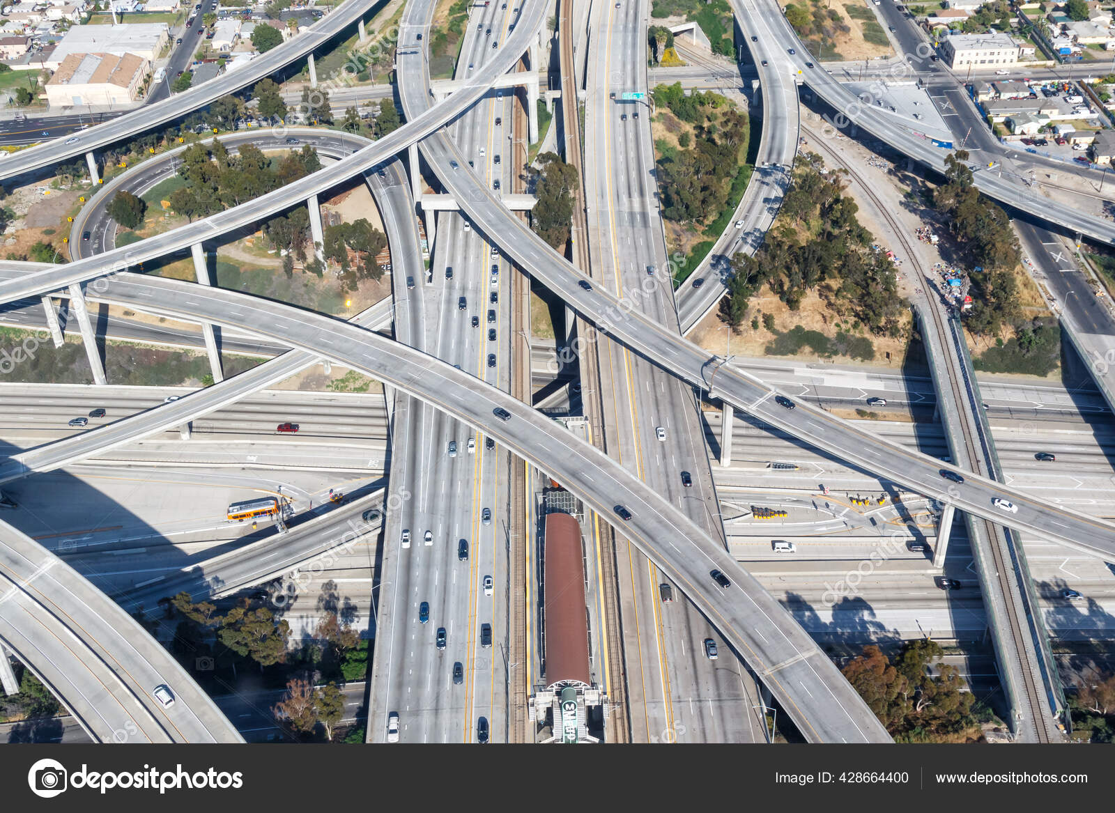 Century Harbor Freeway Interchange Intersection Junction Highway Los ...