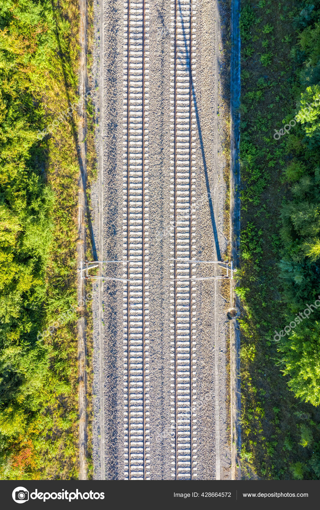 Railway Track Top View