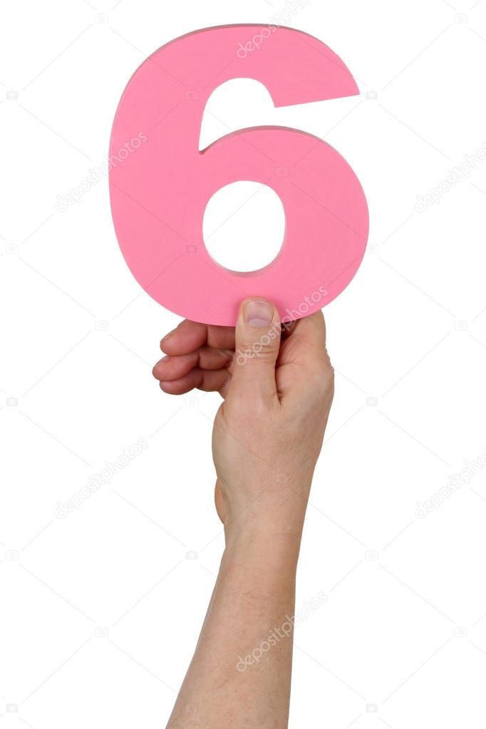 Hand holding number 6 Stock Photo by ©Boarding2Now 72934895