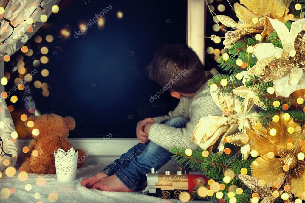 Little boy waiting for Santa Clause. Stock Photo by ©alekso_94 89362998