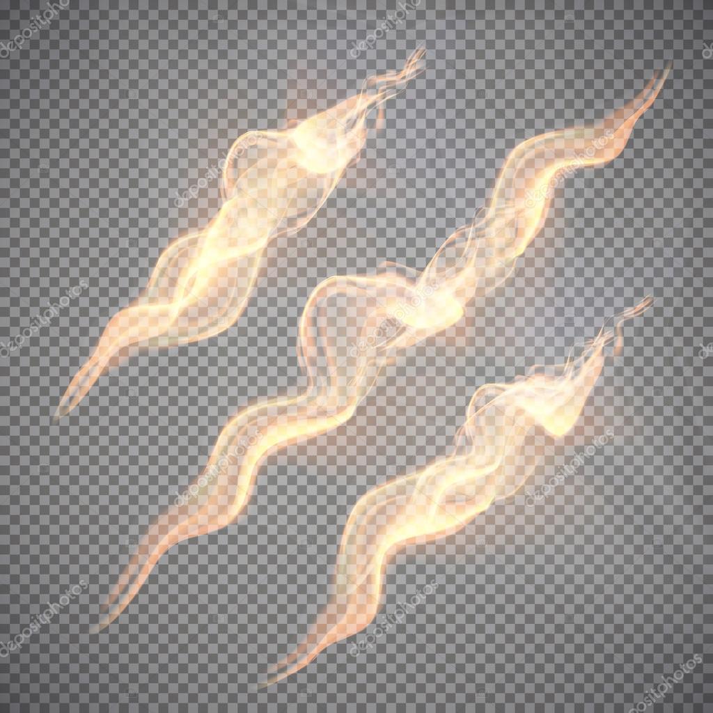 Realistic fire transparent effect element Stock Vector Image by ©majcot ...