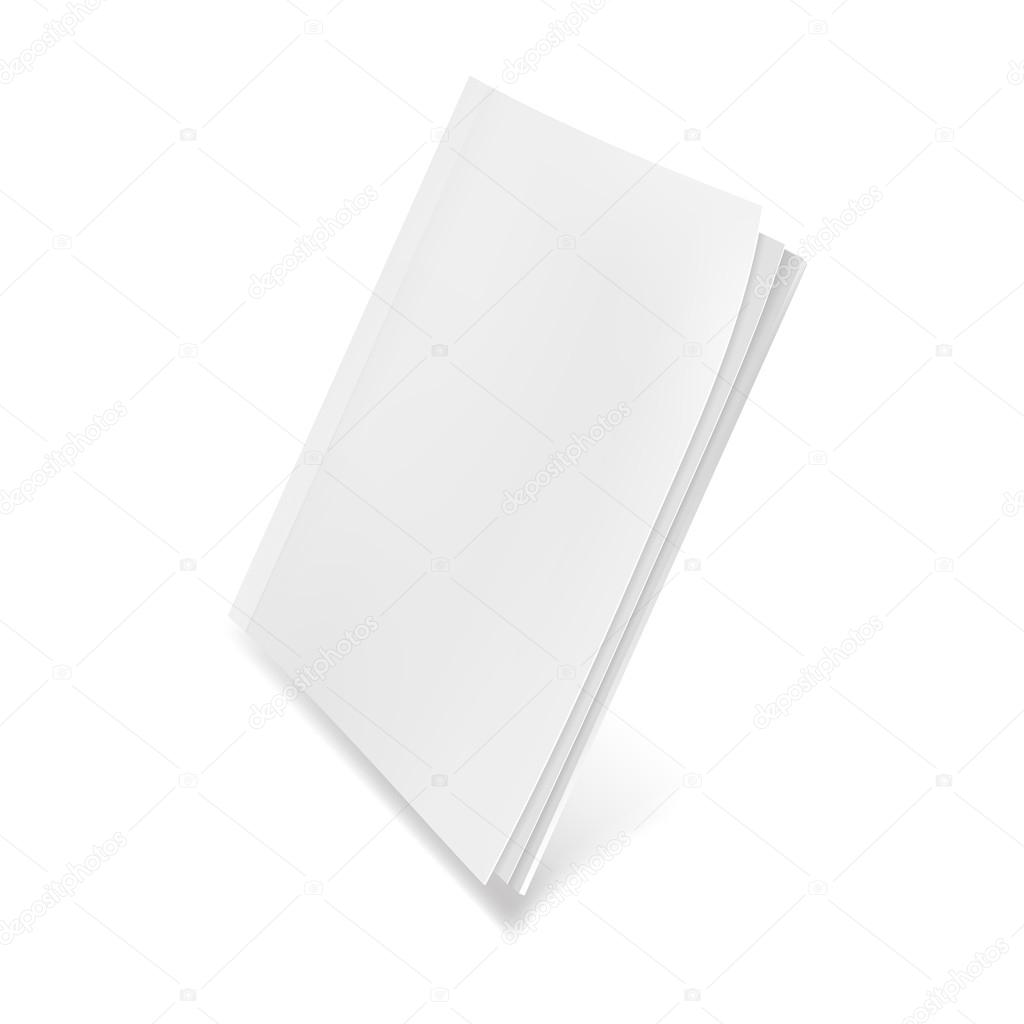 Template blank magazine. Illustration isolated on white background ...