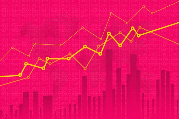 Abstract Infographics Visualization Business Chart Graph Three Lines ...
