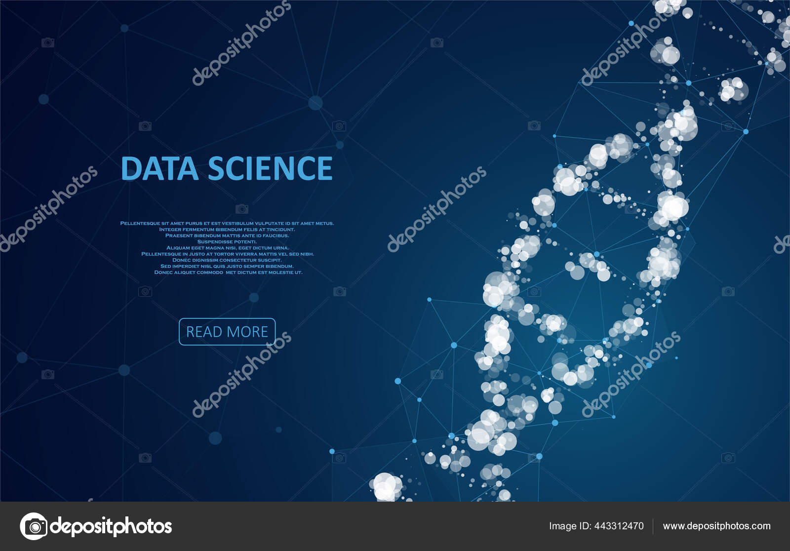 Futuristic Dna Concept Structure Illustration Genom Map Glittering Dust ...