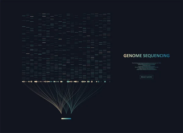 Big Genomic Data Visualization Dna Test Genom Map Graphic Concept Stock ...