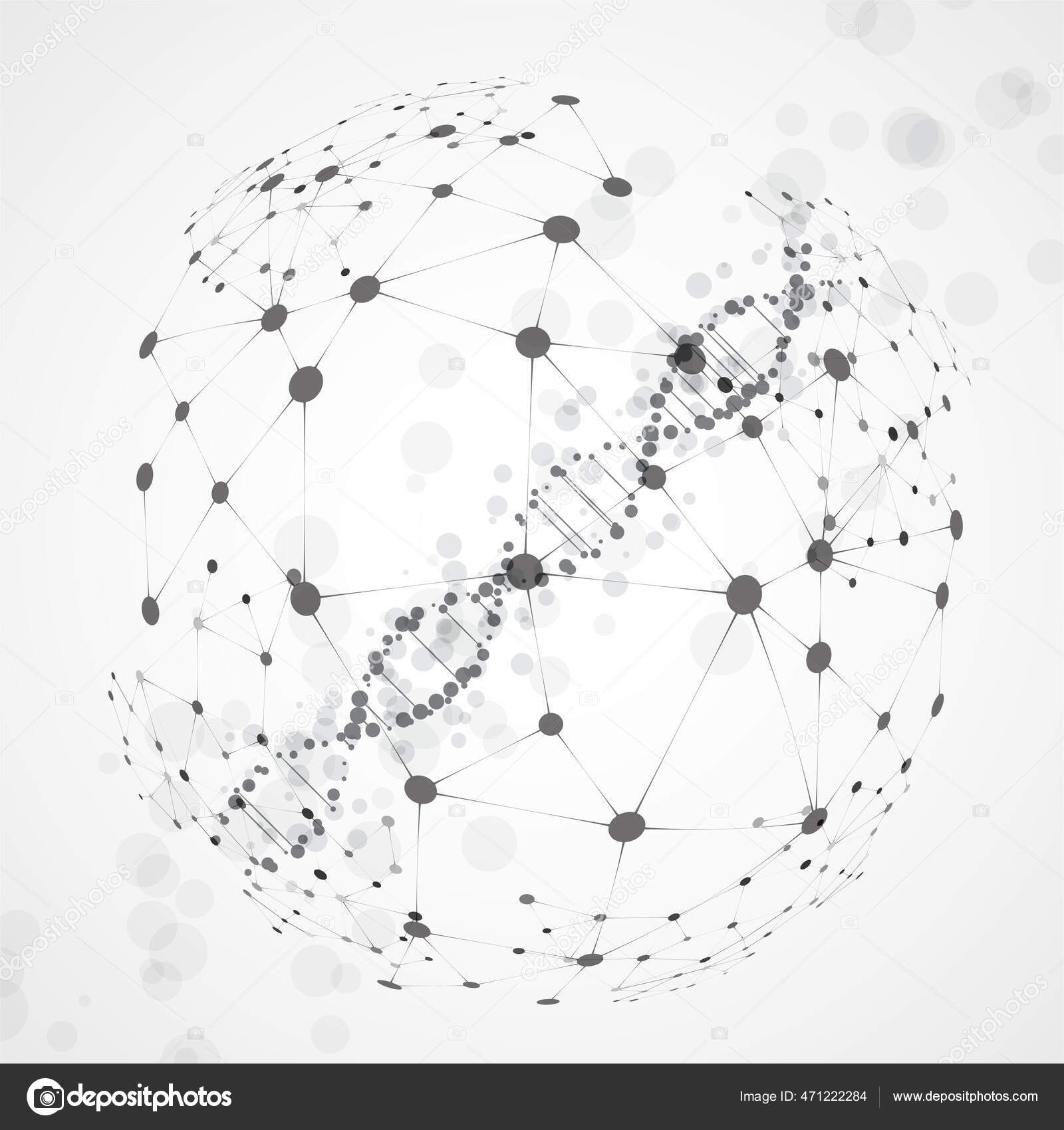 Big Genomic Data Visualization Dna Test Genom Map Graphic Concept Stock ...