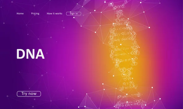 Landing Page Website Dna Structure Science Template Your Design Stock ...