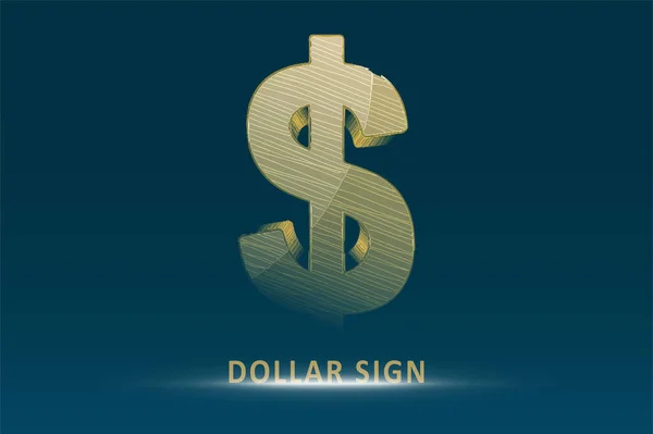 Dollar Sign Graphic Blue