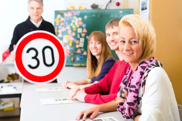 Driving instructor with his class Stock Photo by ©Kzenon 79393026