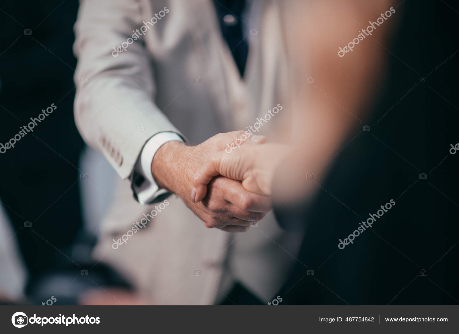Close up. business handshake on an office background — Stock Photo ...