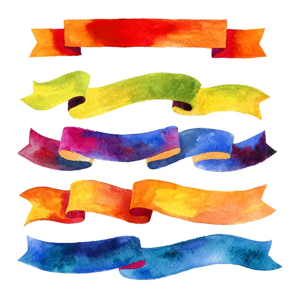 Red banners watercolor Stock Photos, Royalty Free Red banners ...